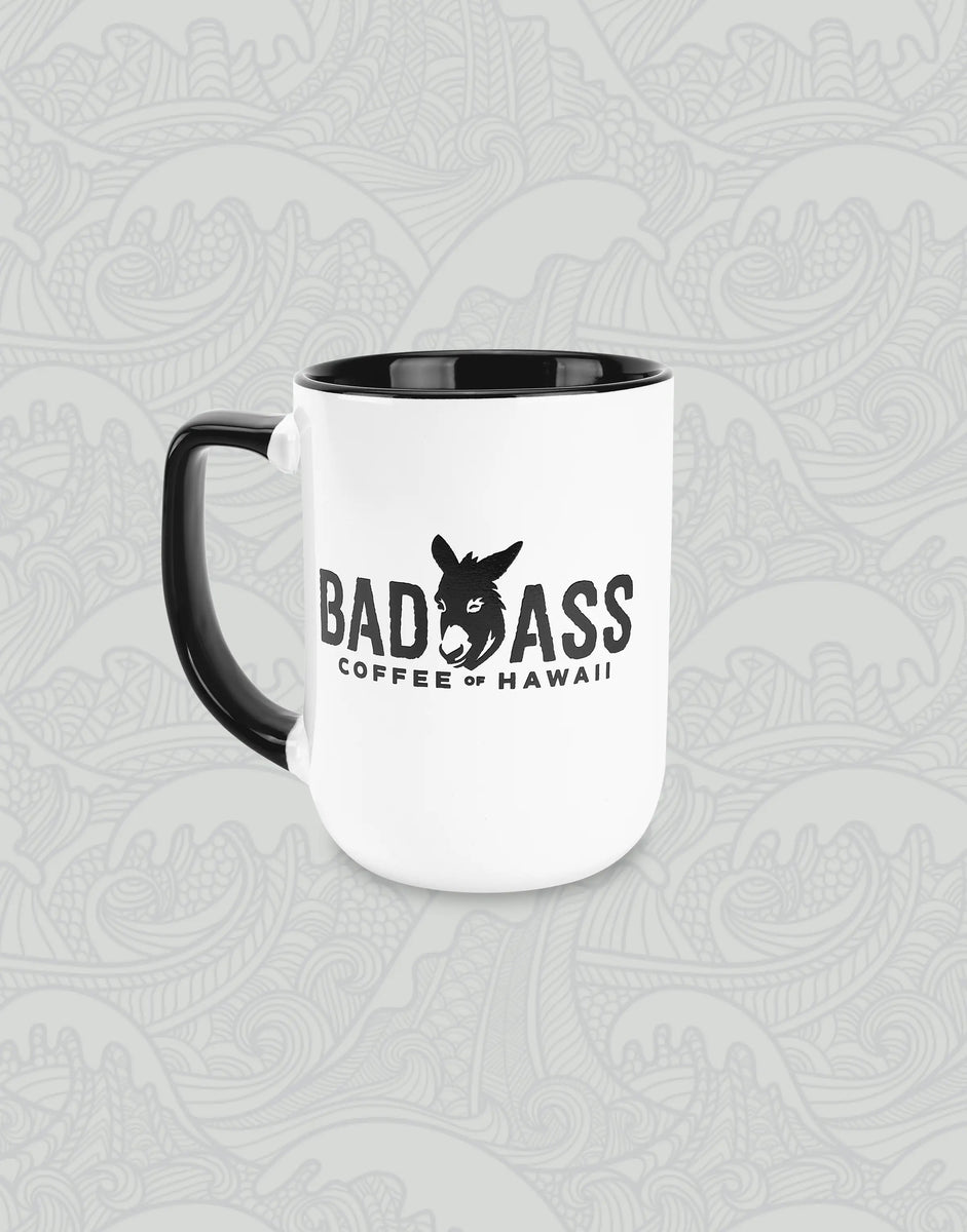 Bad Ass Coffee 15 oz. Two-tone Coffee Mug – Bad Ass Coffee of Hawaii